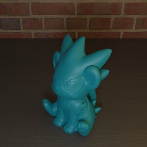 Luxray Chibi | Pokemon PLA Resin 3D Print | Cute Adorable Ornament ...