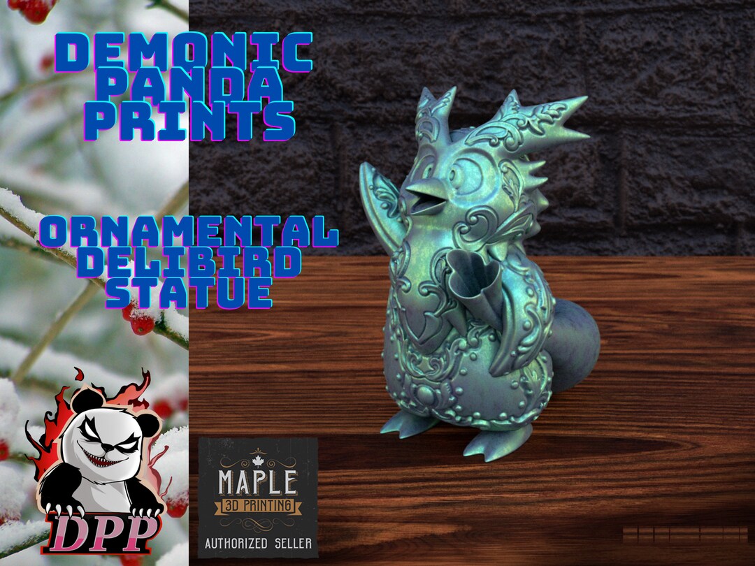 Delibird Ornamental 3D Printed Pokémon Figurine Statue Gift for Gamers ...