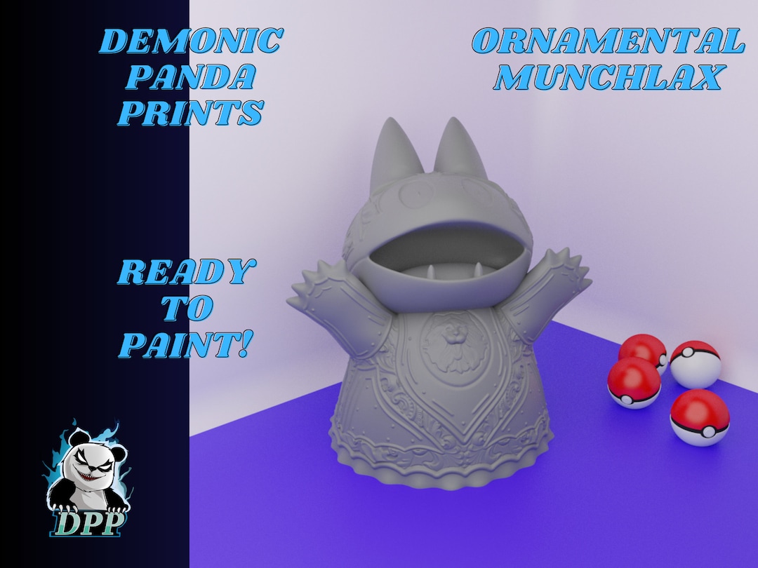 Munchlax Pokemon Figure - Resin - Unpainted - Original and Ornamental ...