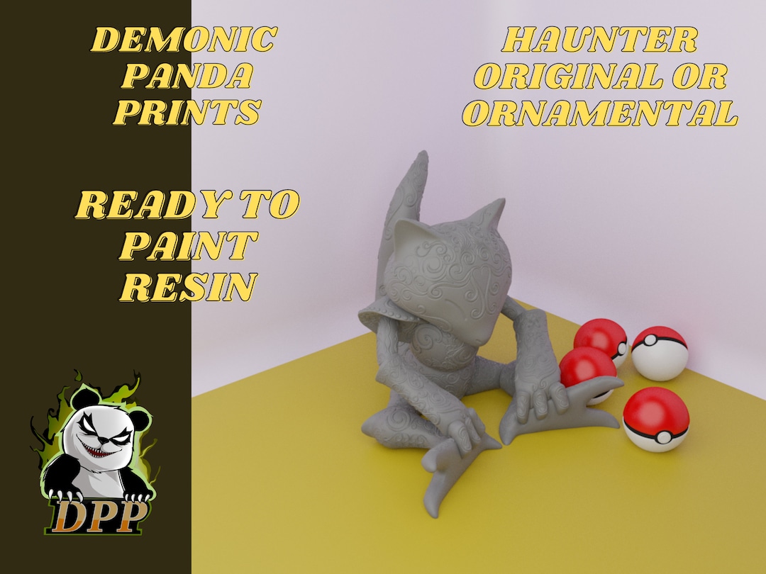 Abra Pokemon Figure - Resin - Unpainted - Original and Ornamental Style ...