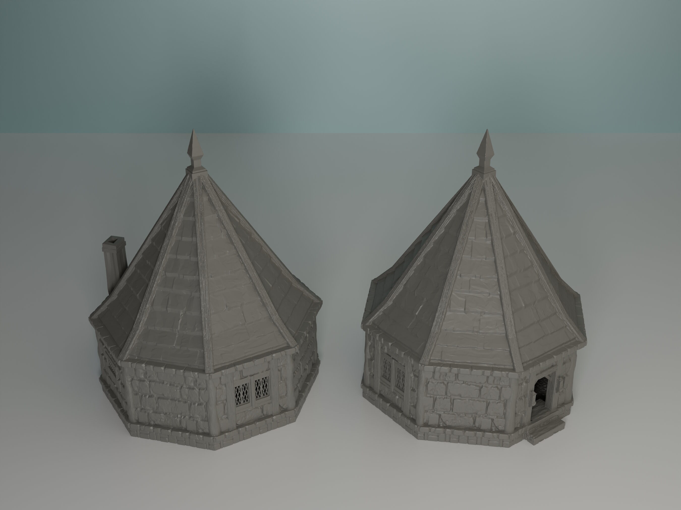 28mm Small Hut One Story Small Hut DND Miniature Terrain for Dungeons ...