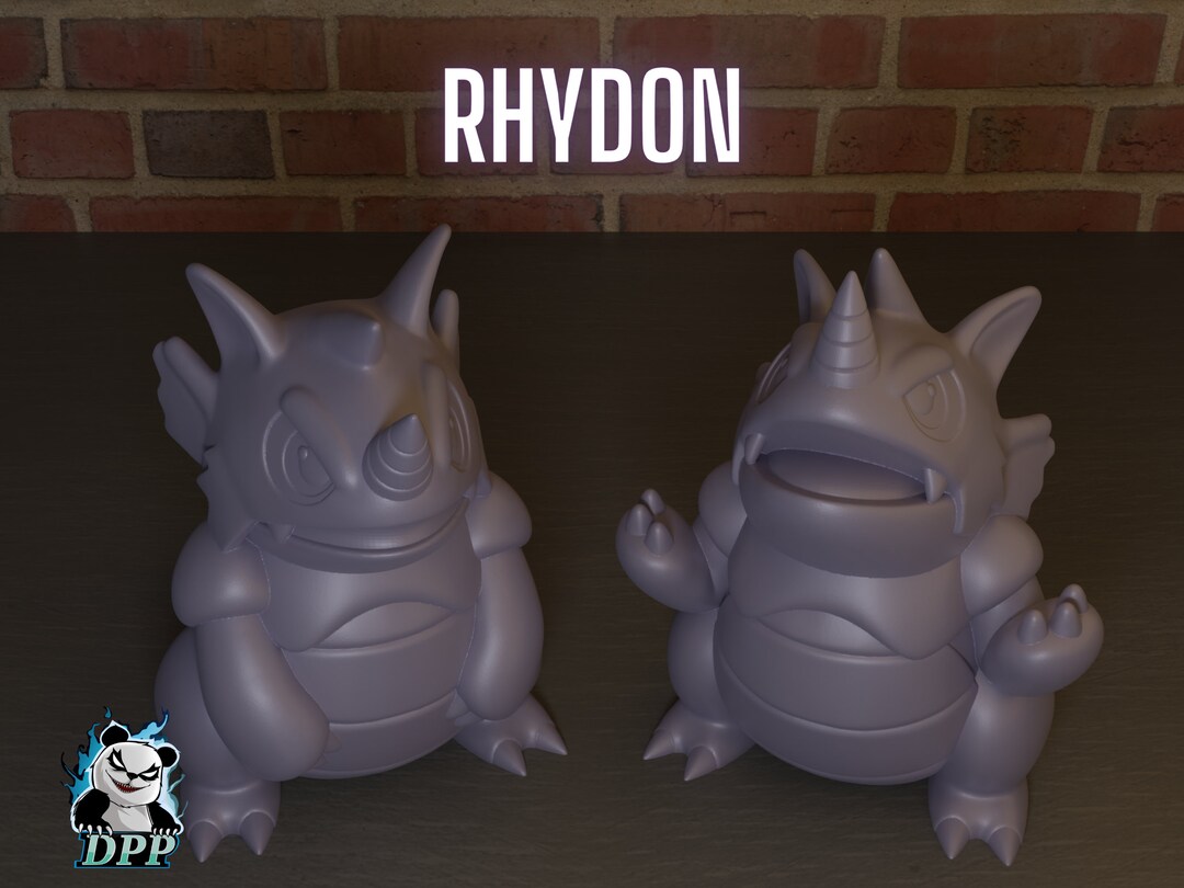 Rhydon Pokemon PLA Plastic 3D Print | Cute Adorable Ornament ...