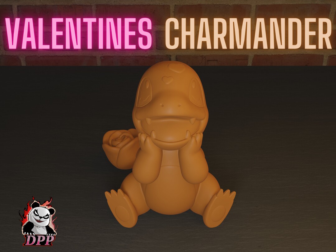 Valentines Day Charmander | Pokemon 3D PLA Print | Gen 1 Starter | Two ...
