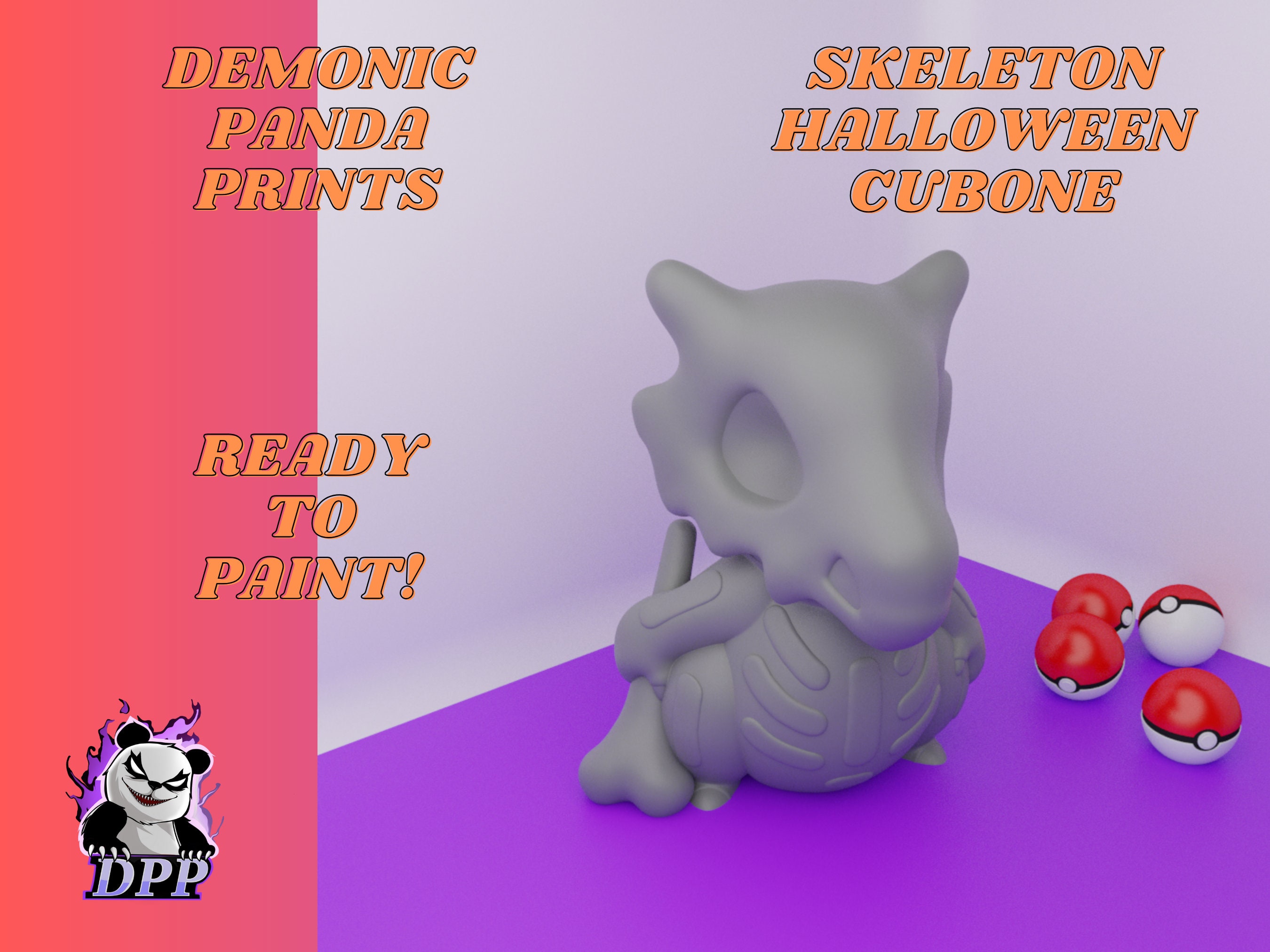 Halloween Cubone Jack Skellington Skeleton-pokemon Figure Resin ...