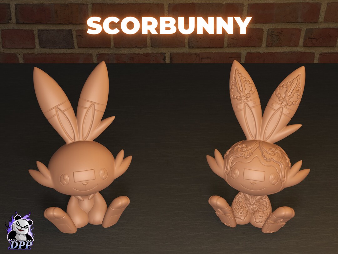 SCORBUNNY - Ornamental or Normal Design Available | Pokemon Plastic PLA ...