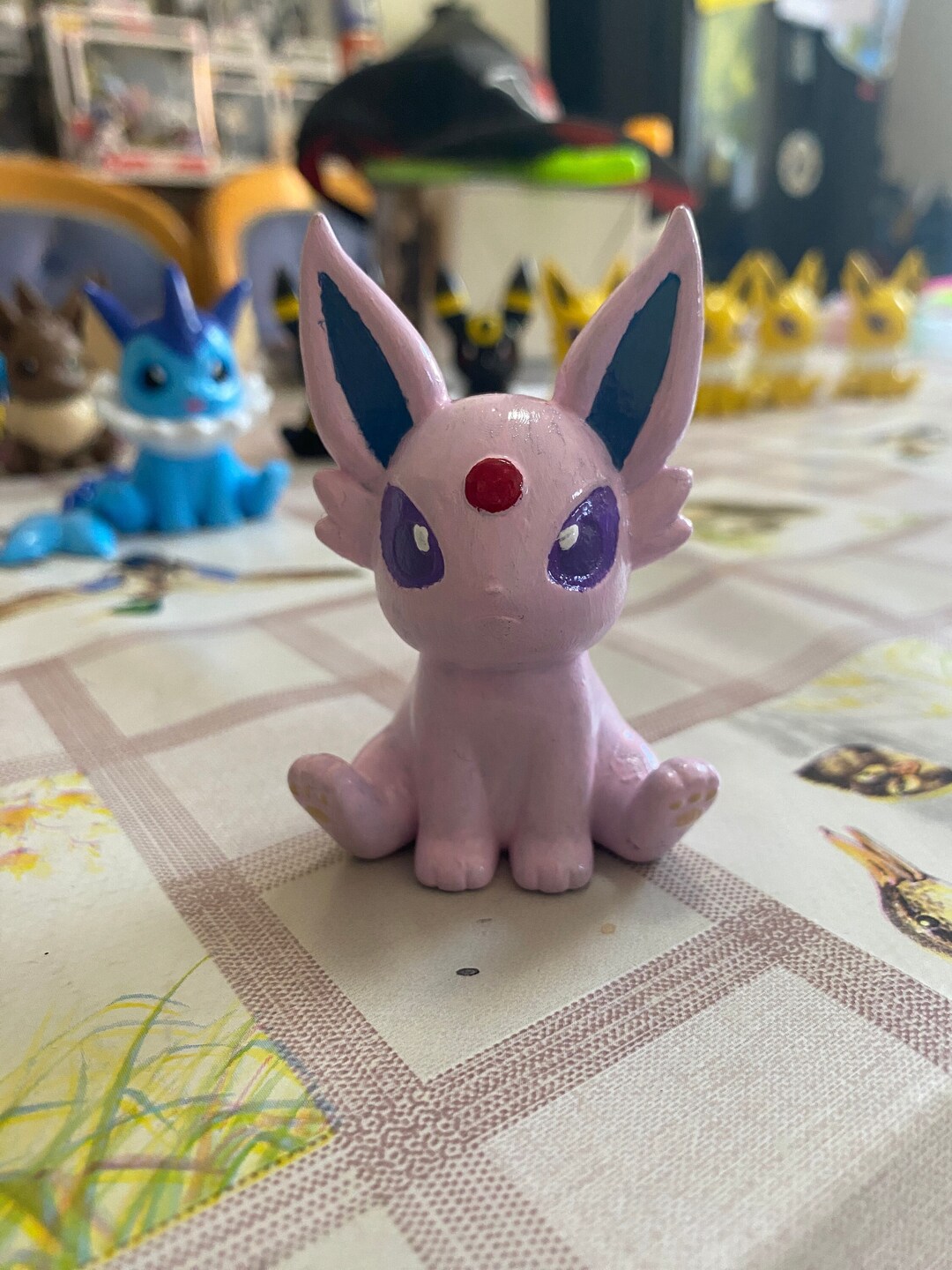 Chibi ESPEON Ready Painted Eeveelutions Pokemon Figures Resin Gift for ...