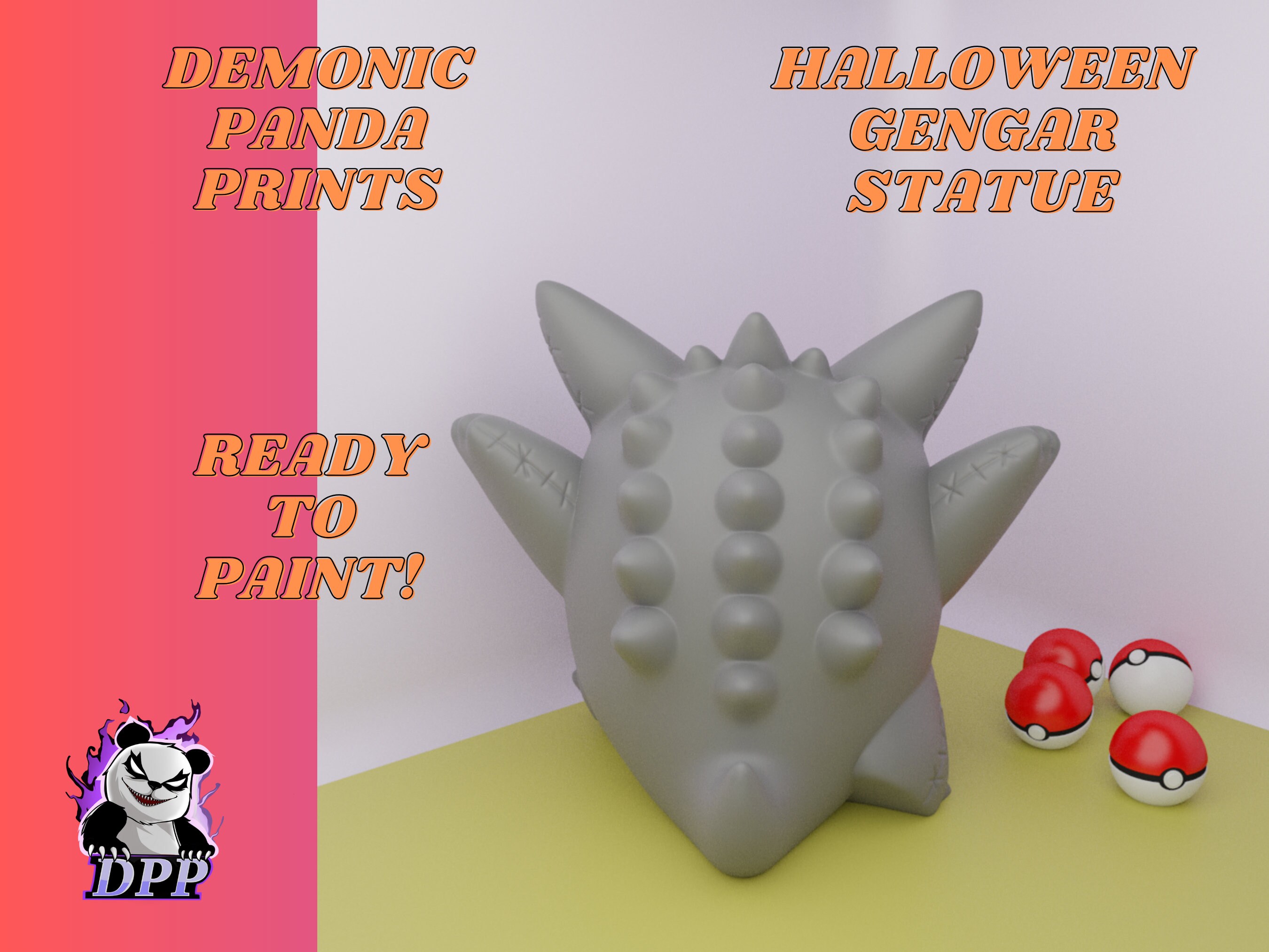 Halloween Gengar Oogie Boogie Pokemon Figure - Resin - Unpainted ...