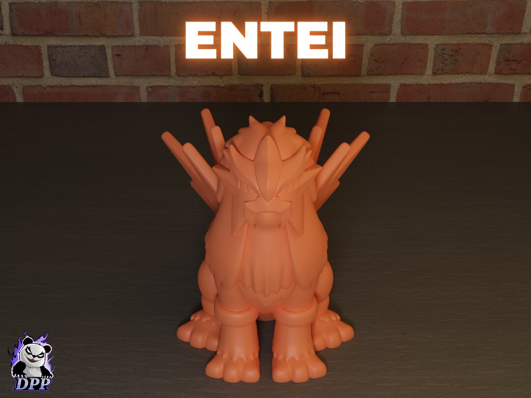 ENTEI Legendary Pokemon 3D Print FIRE Type Multiple Colours and Sizes ...