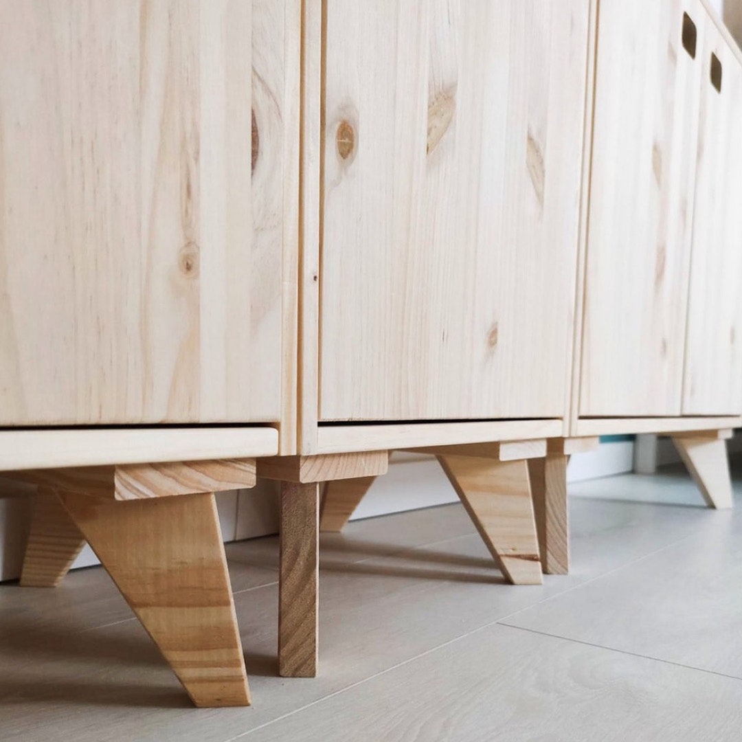 Shelf Legs for Cube Shelves and Cabinet Modules, Set of 2 Furniture ...