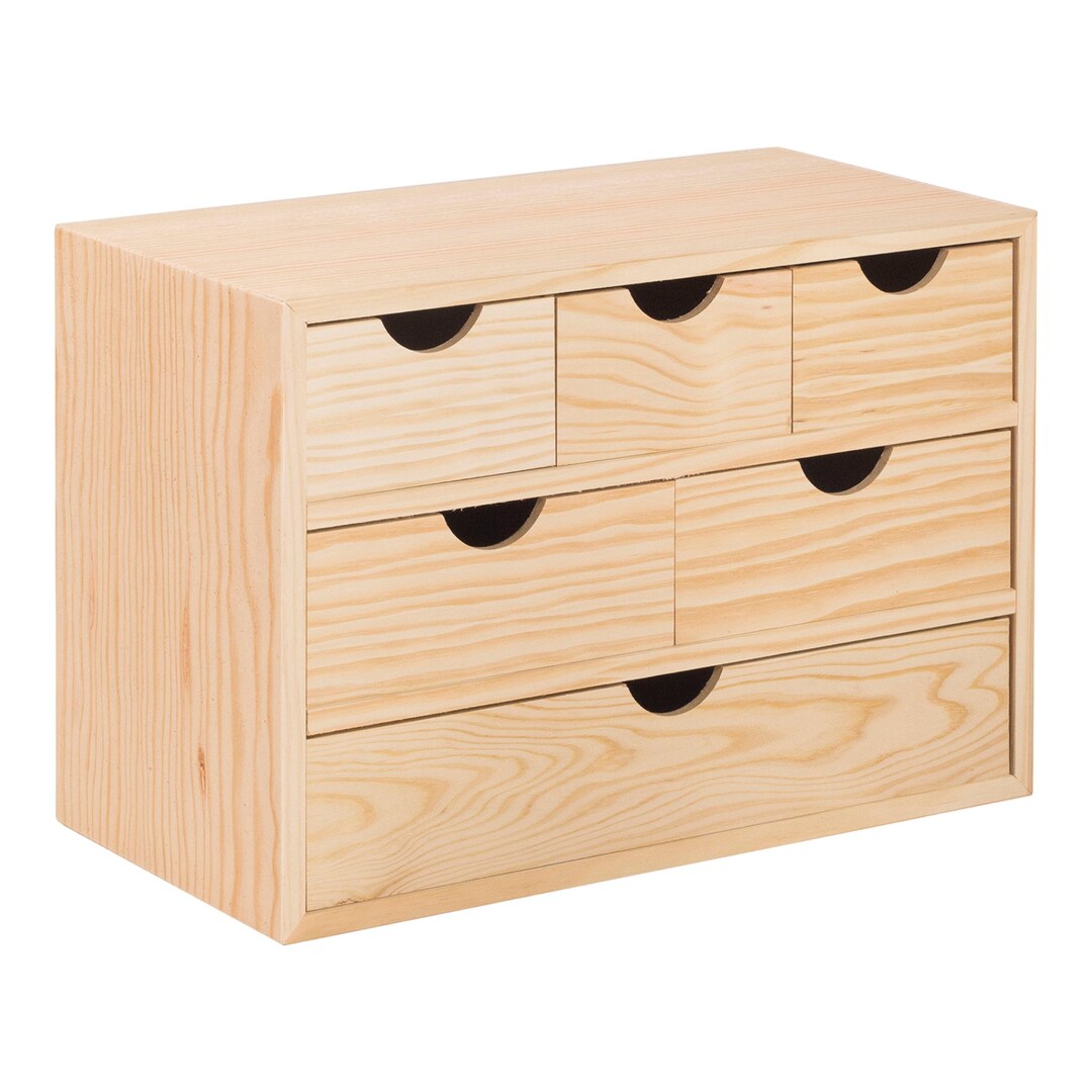 Wooden Drawer Unit With Six Drawers, Drawer Unit, Drawer Box, Chest of ...