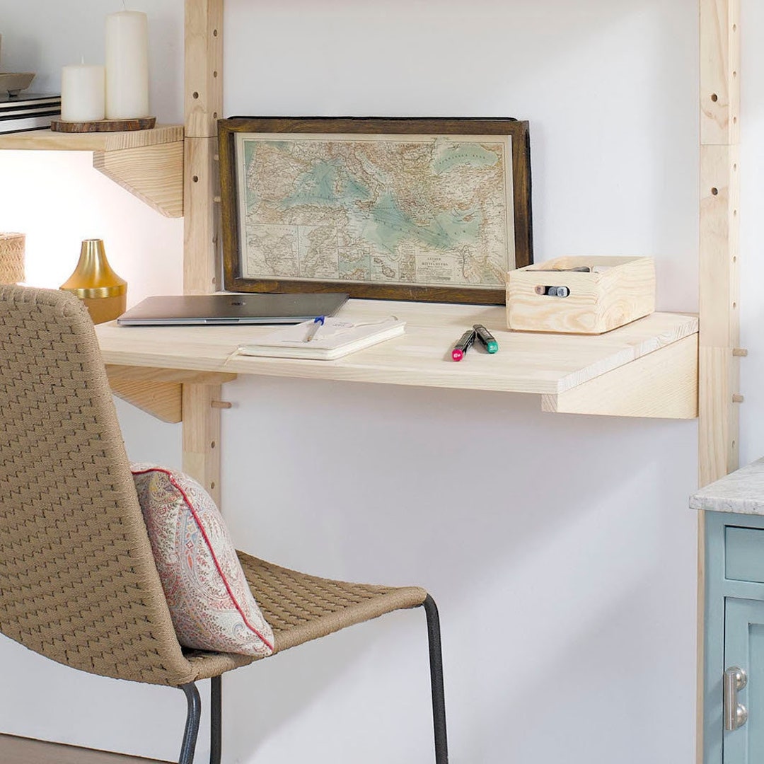 Wally Desk Top Wall Shelf Shelving Wall Home Decor Modular Shelving DIY ...