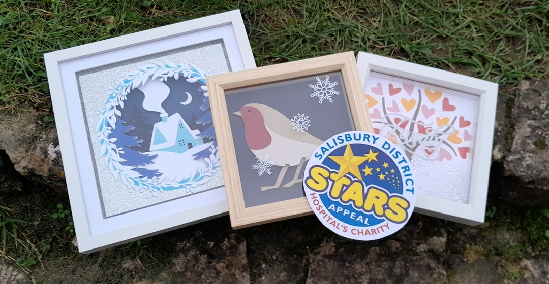 Winter HOUSE Theme, ROBIN & FAMILY Tree Mandalas, Box Framed, 3 ...