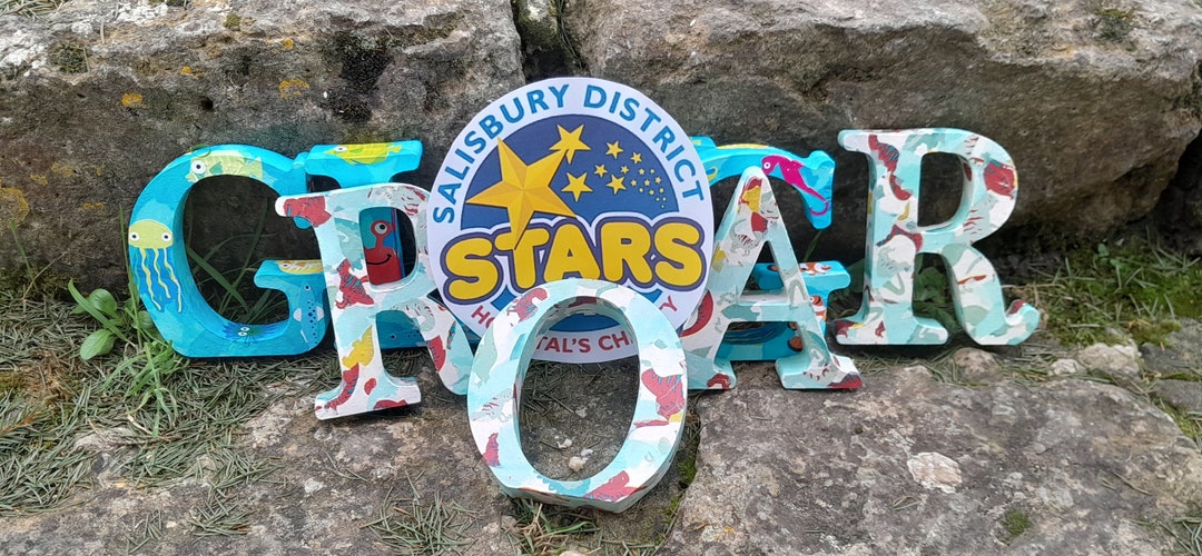 Decoupage GLUG & ROAR LETTER Ornaments, Beautiful, Handmade Decorated ...