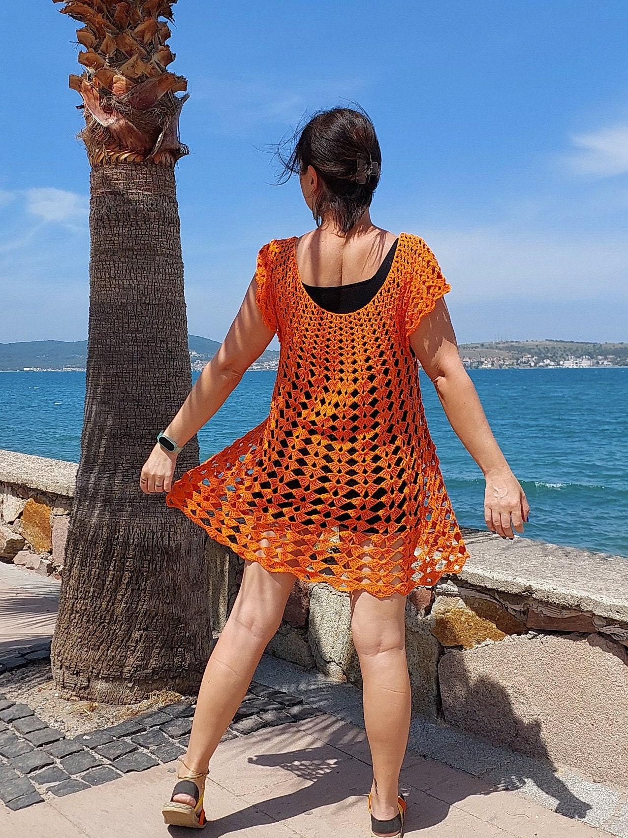 Crochet Swimsuit, Handmade Pareo ,crochet Cover Up, Crochet Swimsuit ...