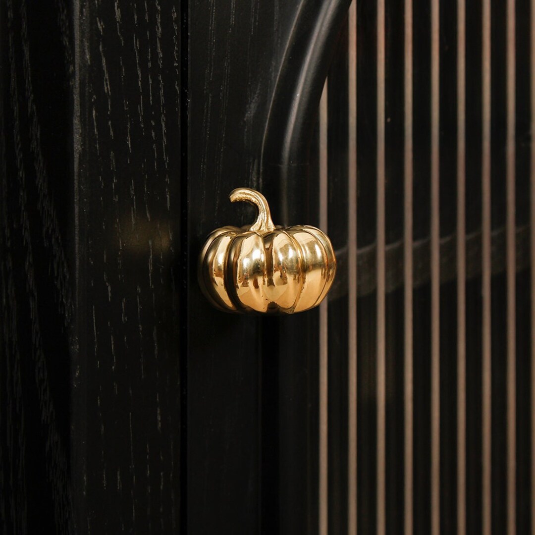 Pumpkin Cabinet Brass Handle Brass Knob Handle Solid Brass Drawer ...