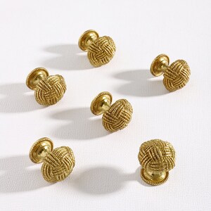 Solid Brass Knit Cabinet Knobs Pulls, Vintage Gold Drawer Knobs Pulls ...