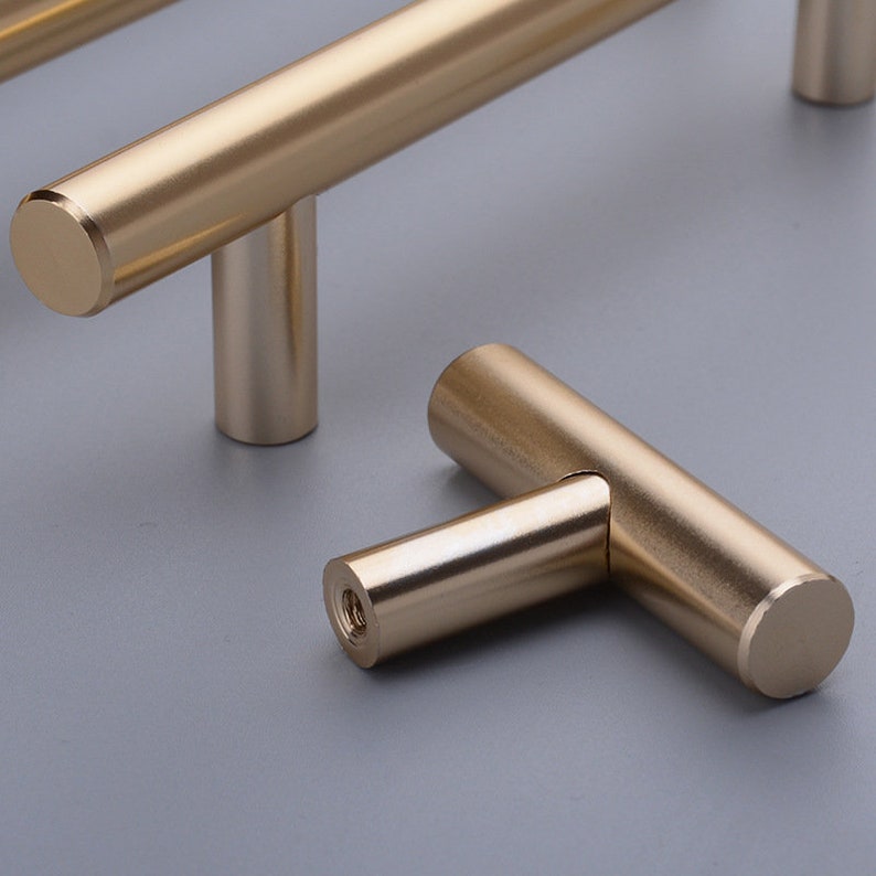 Modern Gold Kitchen Handle Brass Cabinet Knobs Drawer Handle - Etsy