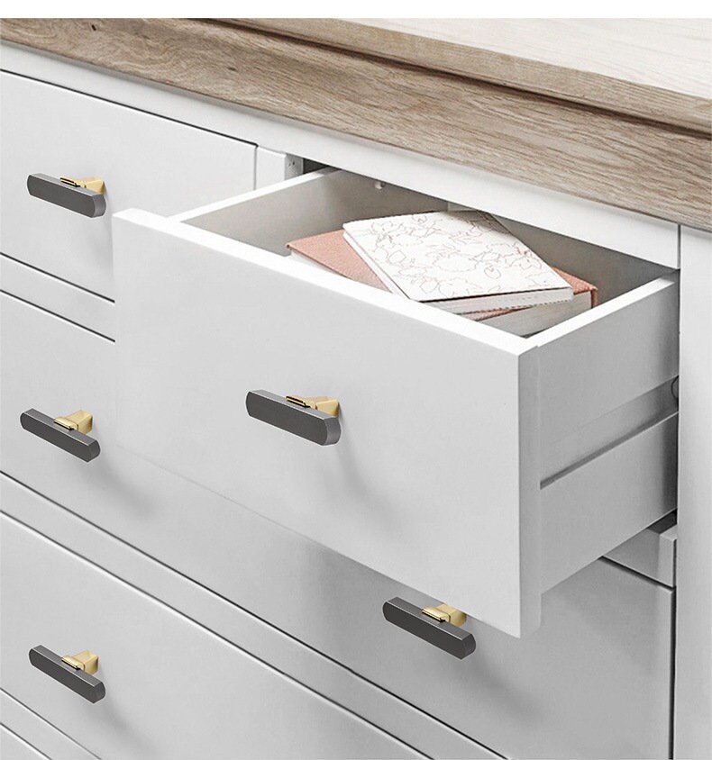 Modern Gold Grey Kitchen Cabinet Handle Kitchen Minimalist - Etsy