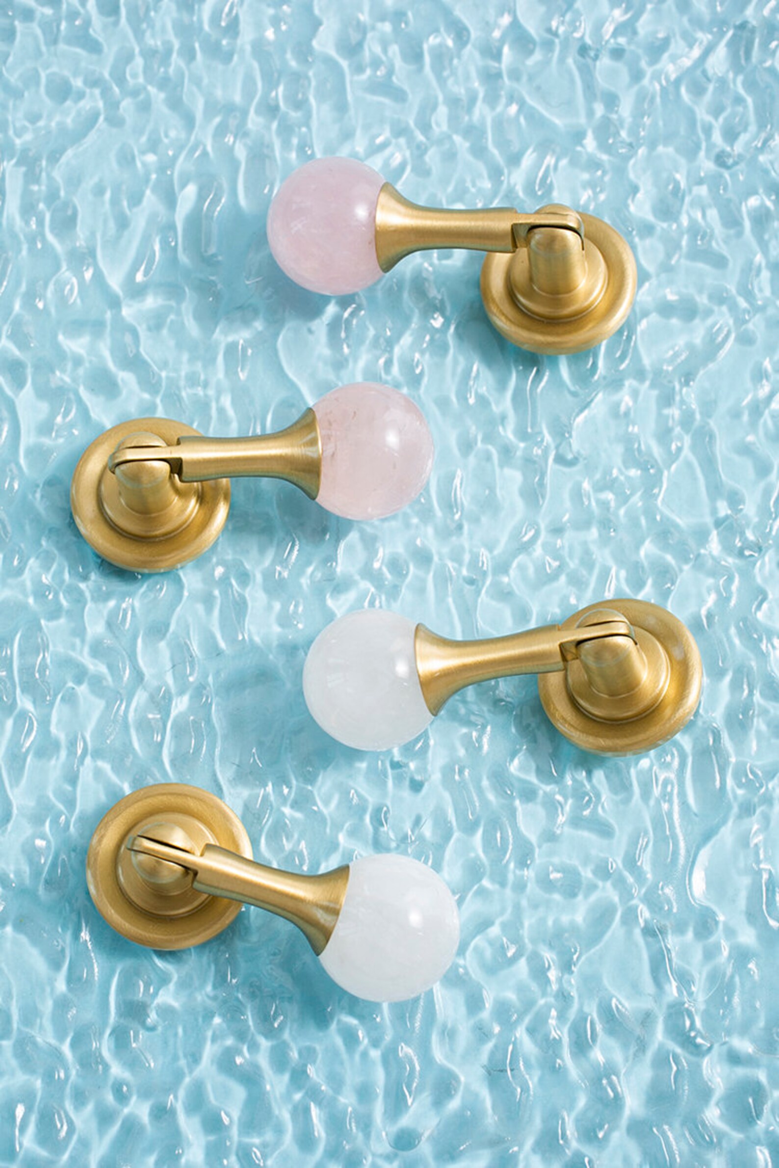 Brass Crystal Drop Drawer Knobs Pulls, Modern Door Handles, Dresser Knobs, Wardrobe Handle ...