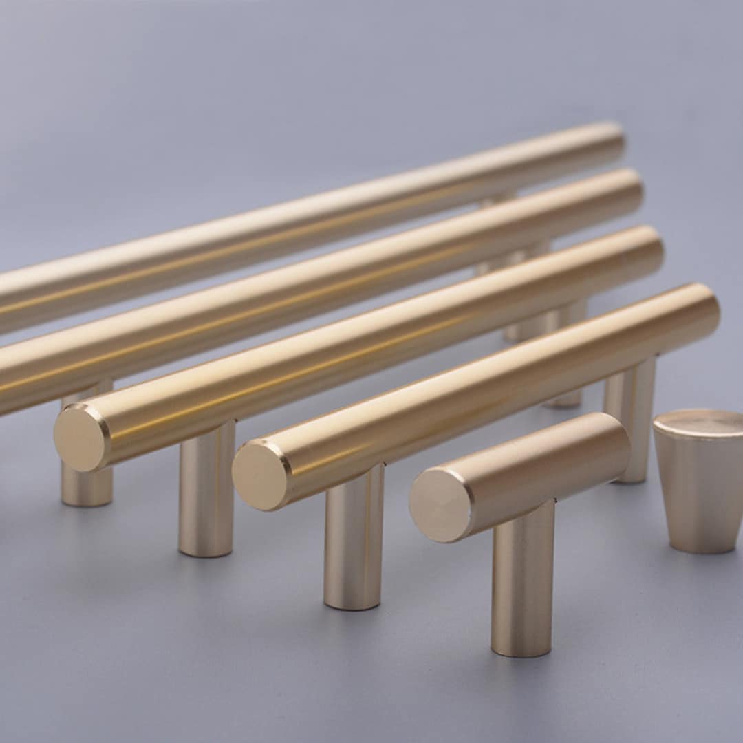 Modern Gold Kitchen Handle, Brass Cabinet Knobs, Drawer Handle Pulls, T ...