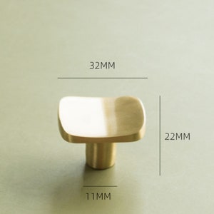 Solid Brass Square Cabinet Pulls Knobs, Gold Drawer Knobs Pulls, Door Dresser Knobs Handles ...