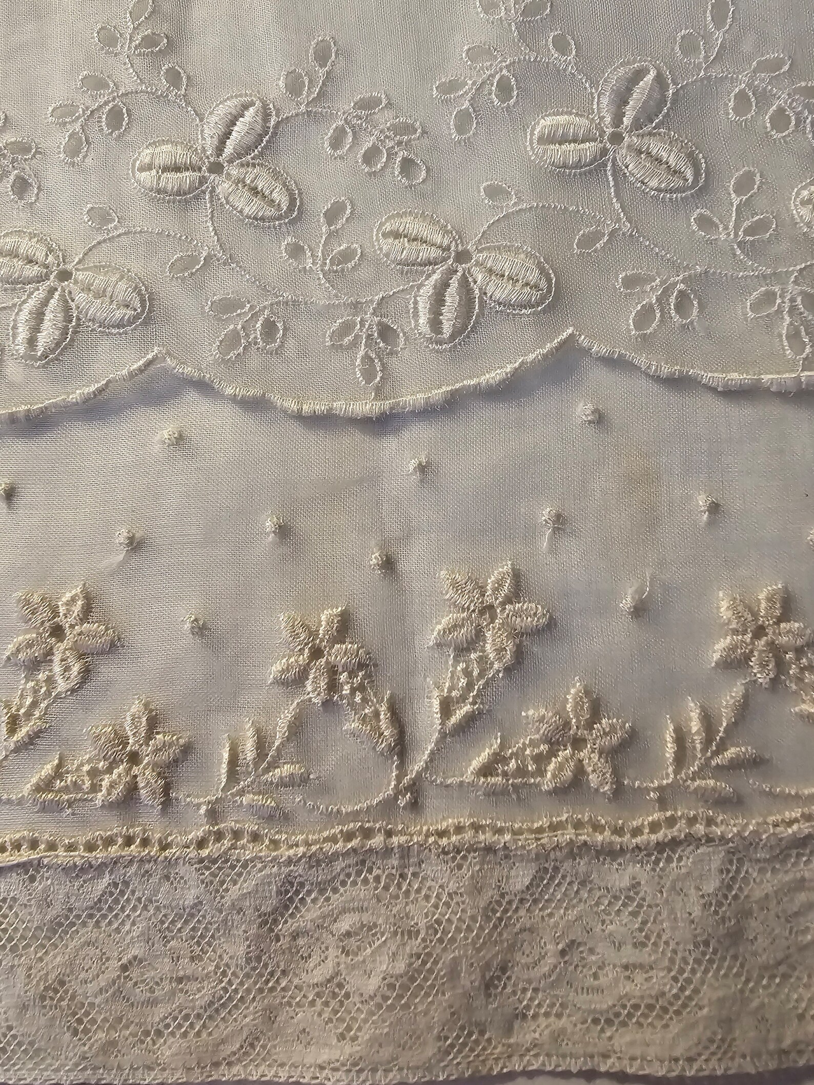 French Vintage Trims Samples, 4 Lace Pieces, Scrapbooking, Dollmaking ...