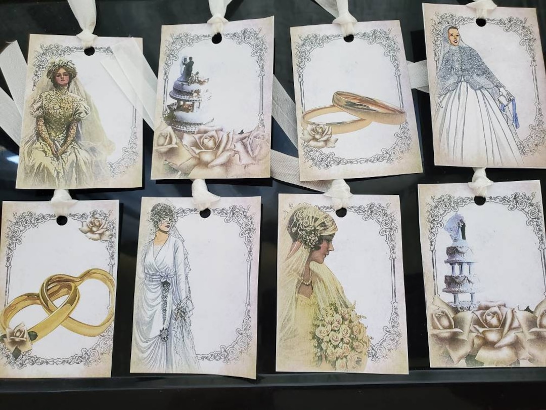 Wedding Gift Tags, Bridal Hang Tags, Set Of - Etsy