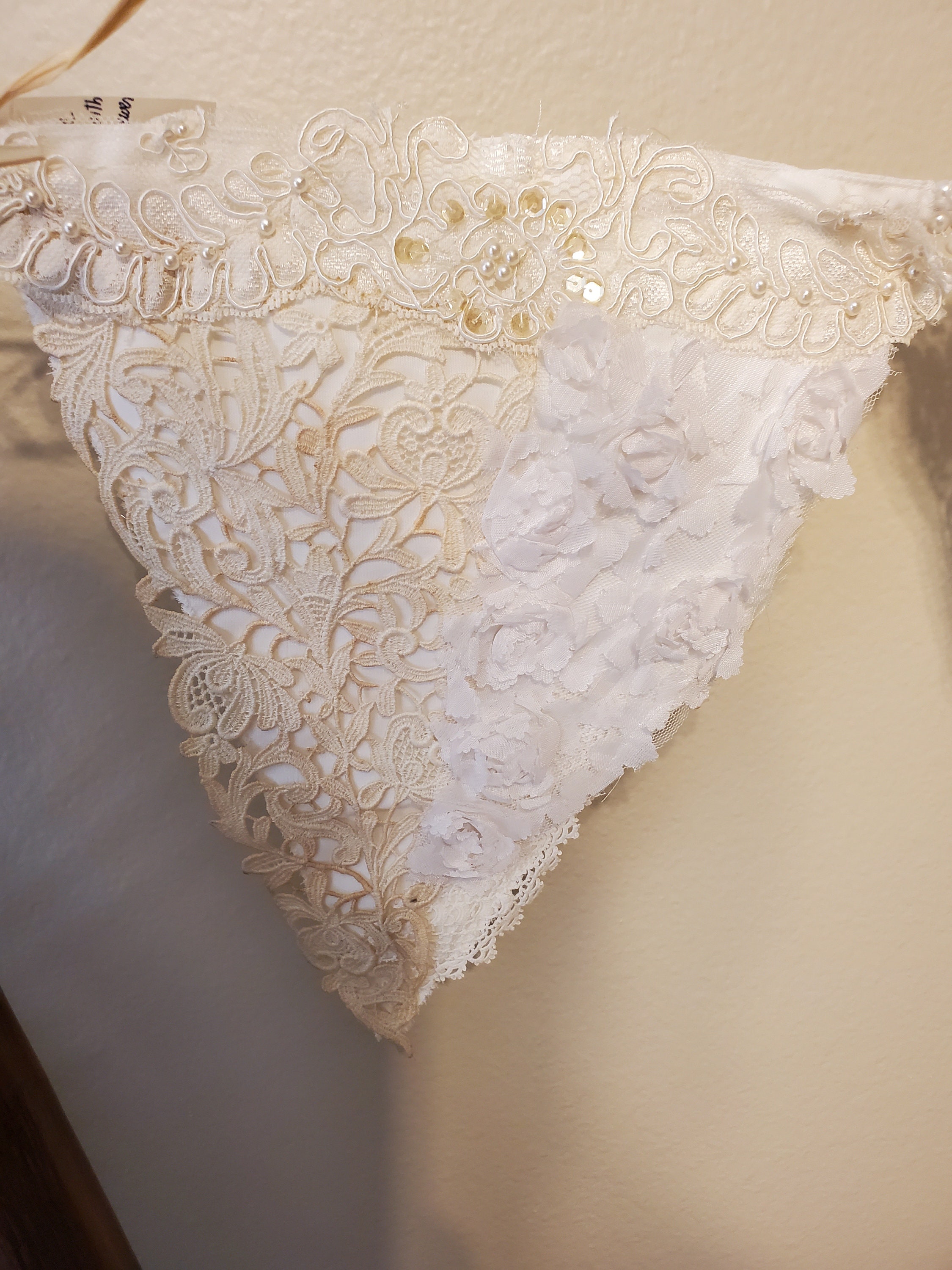 Shabby Chic Handmade Banner, Lace and Trims Banner. - Etsy