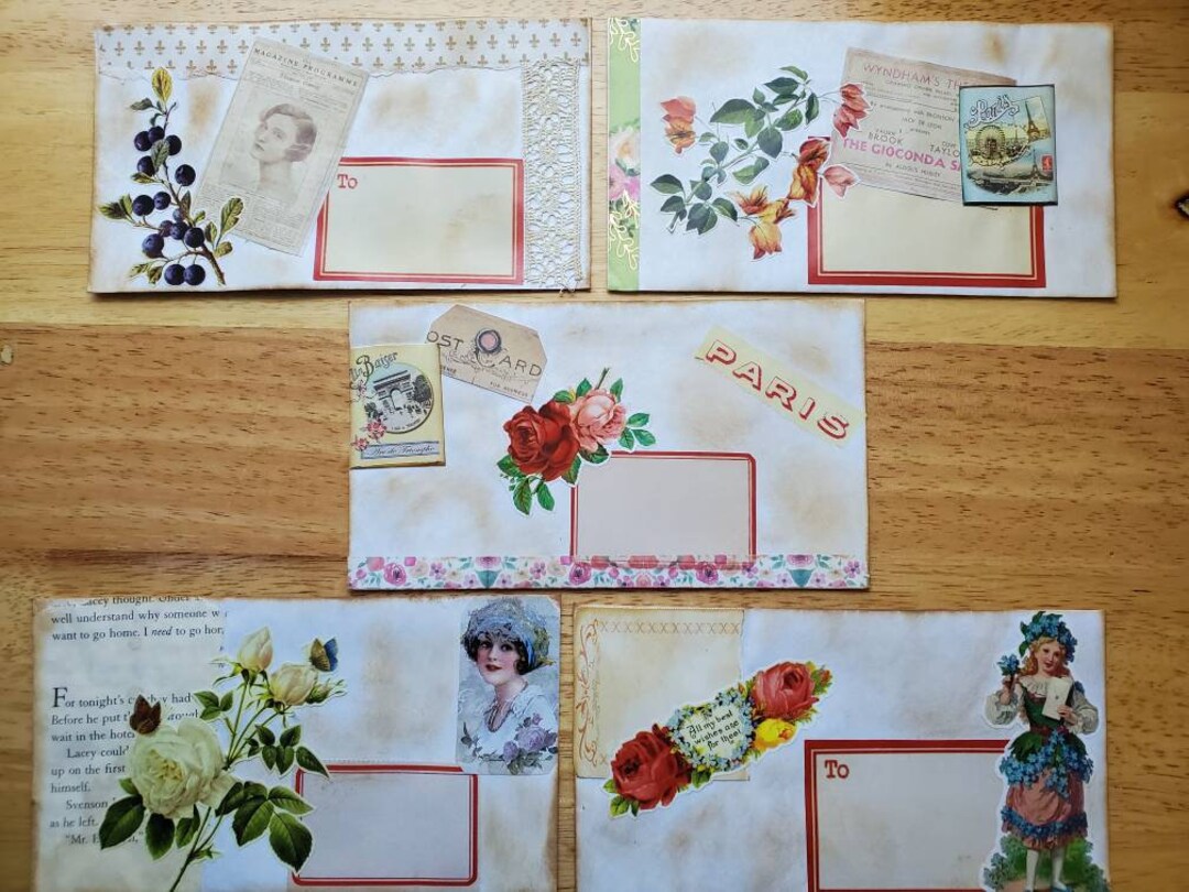 Embellished Envelopes Set, Scrapbooking, Ephemera. - Etsy