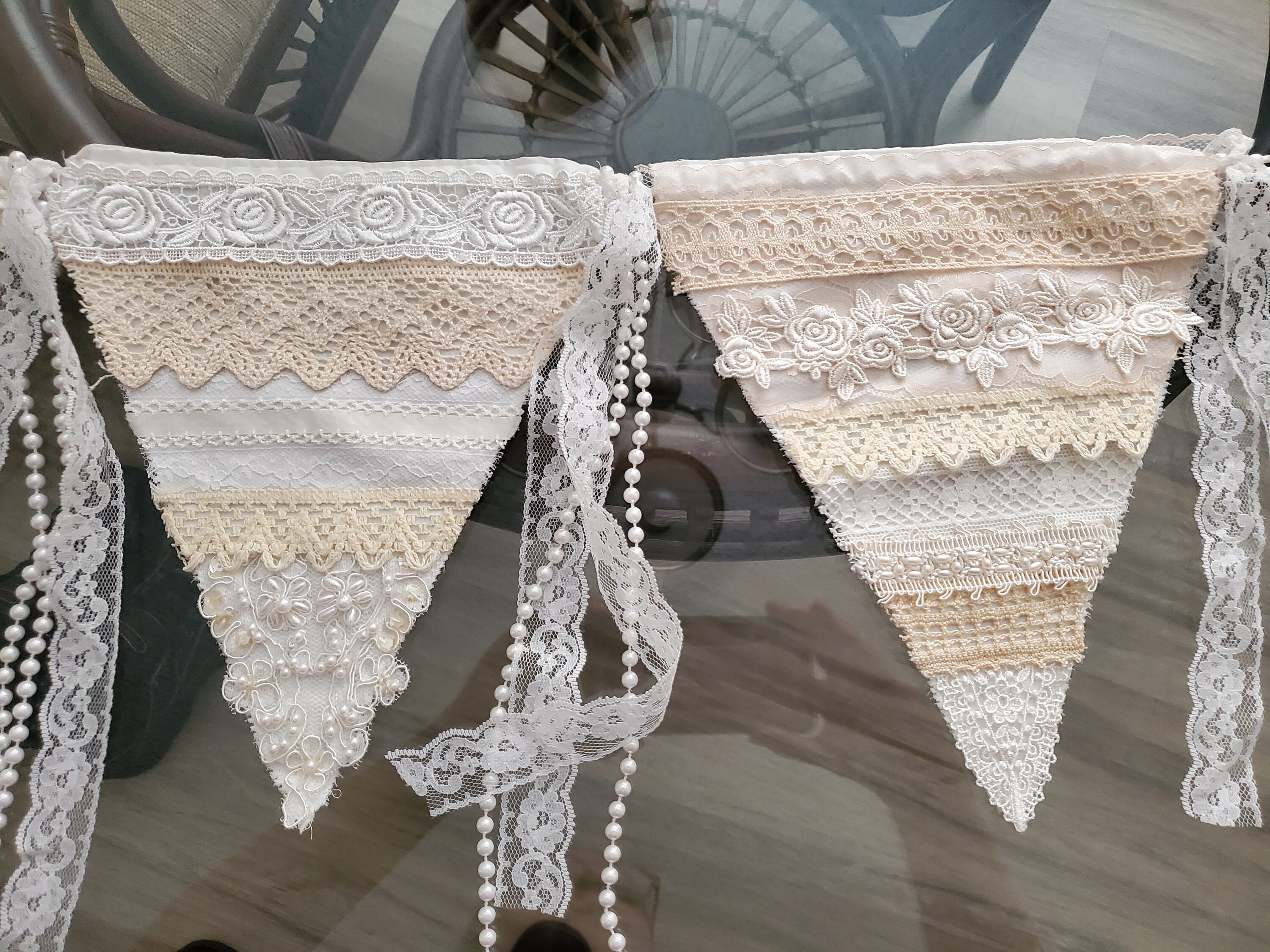 Shabby Chic Handmade Banner, Lace and Trims Banner. - Etsy
