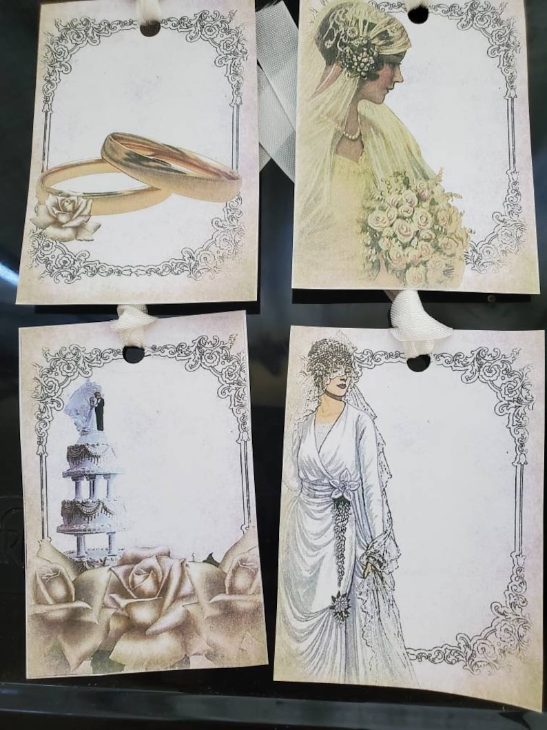 Wedding Gift Tags, Bridal Hang Tags, Set Of - Etsy