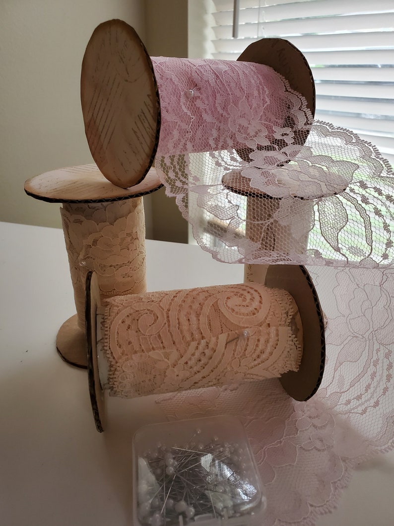 Large Cardstock Spools, Set of 4, Handmade Spools, Lace Spools ...