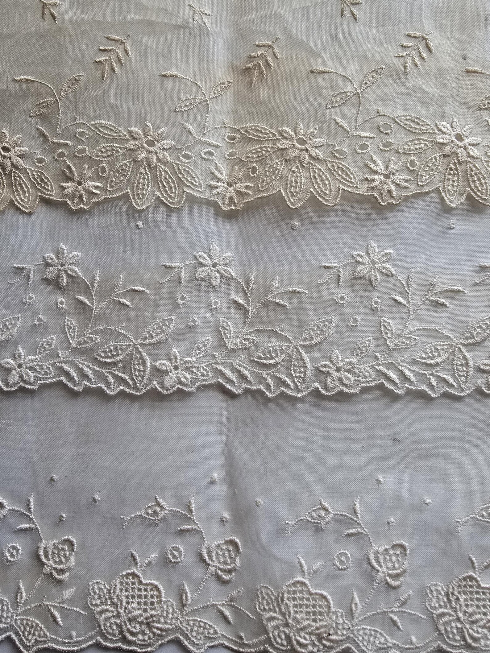 French Vintage Trims Samples, 5 Lace Pieces, Scrapbooking, Dollmaking ...