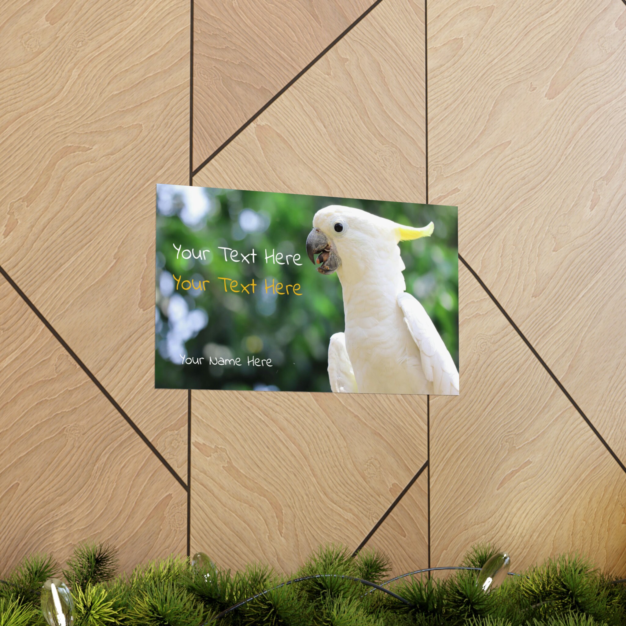 Yellow Crested Cockatoo Wall Art Print For Nature And Bird Lovers Parrot Lovers Matte Finish