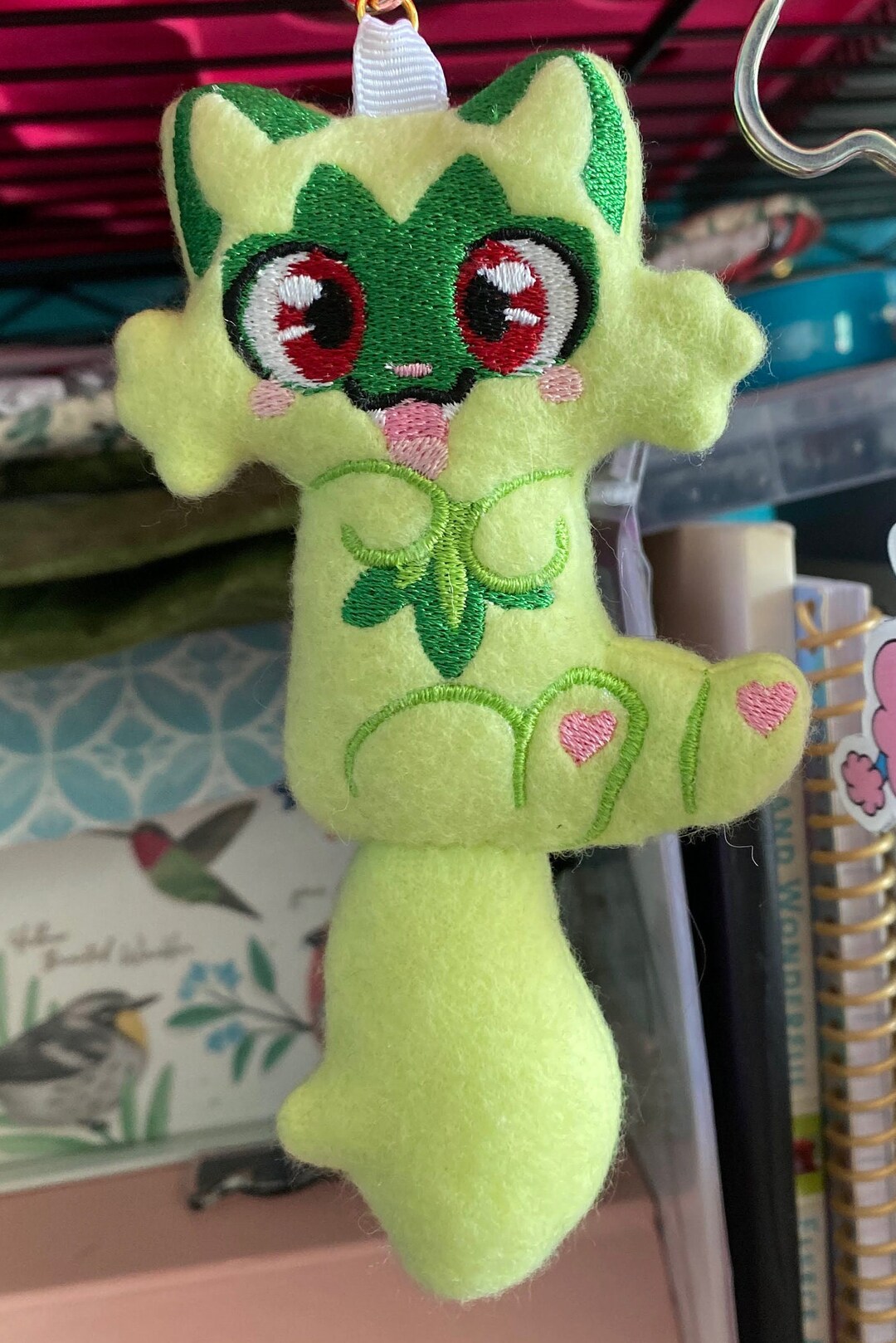 Sprigatito Inspired Plush Keychain - Etsy