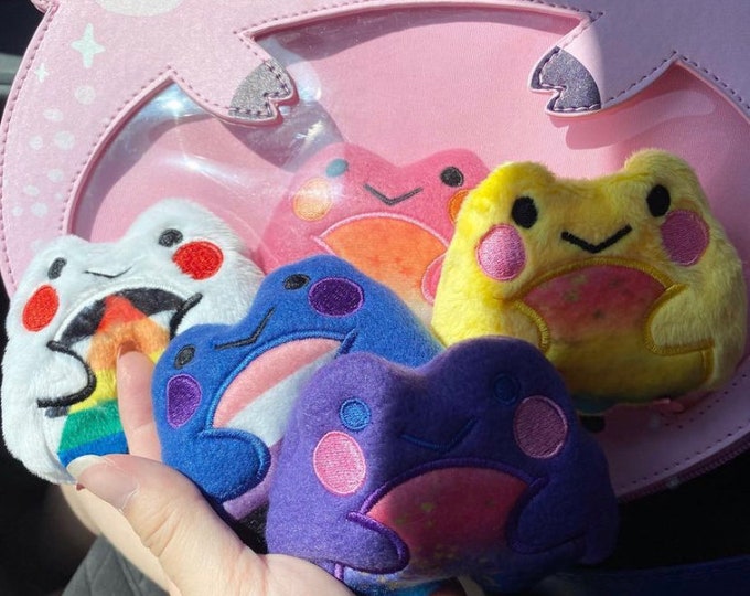 Pride Frog Plushie, LGBTQ Handmade Weighted Plush MADE to ORDER - Etsy