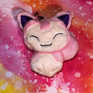 Skitty Inspired Plush Keychain - Etsy