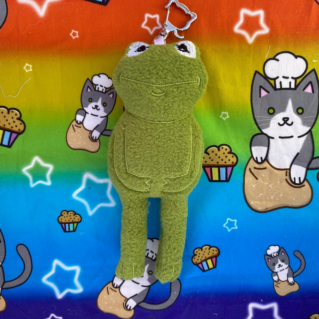 Kermit Inspired Plush Keychain - Etsy