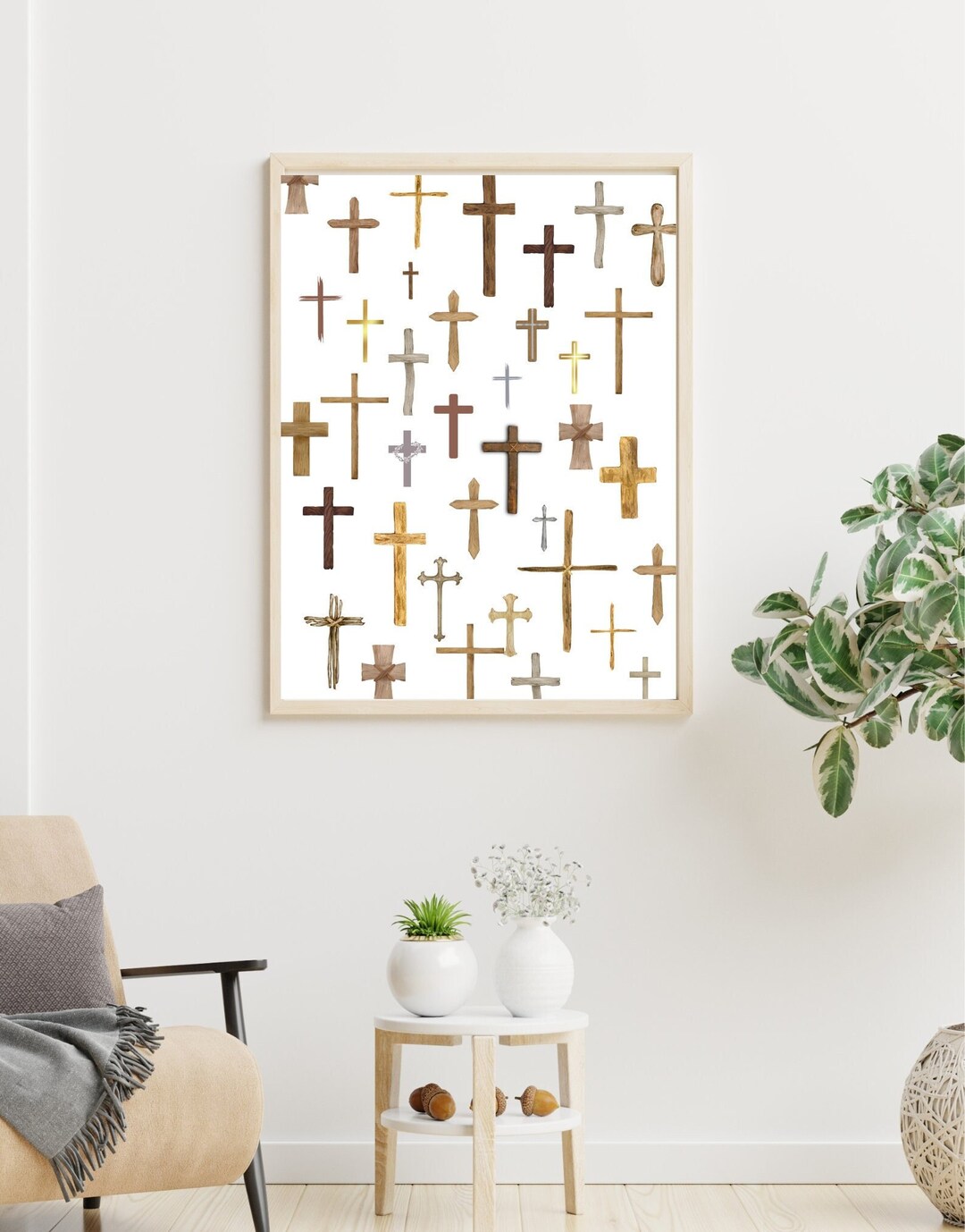 Multiple Crosses Digital Art, Christian Artwork, Modern Catholic Gift ...