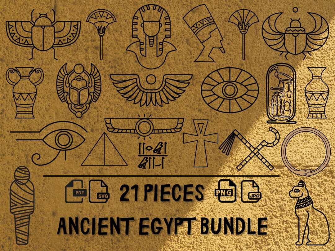 Ancient Egypt Bundle Svg, Digital File, Ancient Egypt Symbol Svg ...