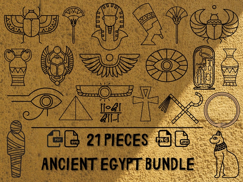Ancient Egypt Bundle Svg, Digital File, Ancient Egypt Symbol Svg ...
