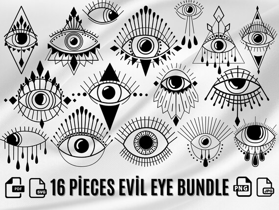 Evil Eyes Bundle Svg Evil Eyes Svg Digital Files Bundle - Etsy