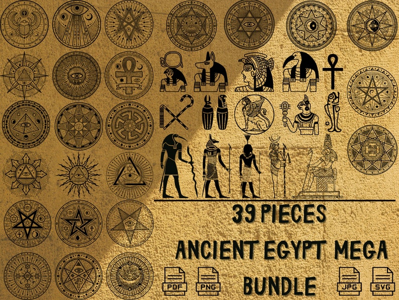 Ancient Egypt Mega Bundle Svg, Digital File, Ancient Egypt Symbol Svg ...