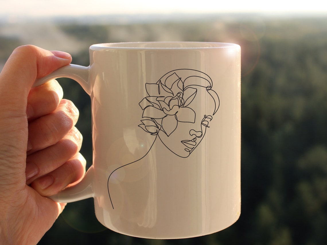 Woman Face Line Art Svg, Digital File, Woman Face Drawing Svg, Woman ...