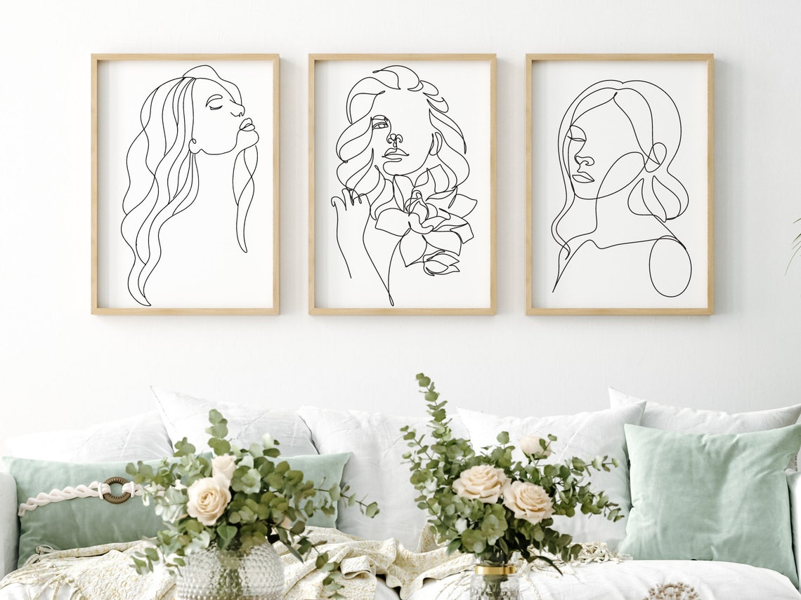 Woman Line Art Bundle Svg, Digital File, Woman Drawing Svg, Feminist ...