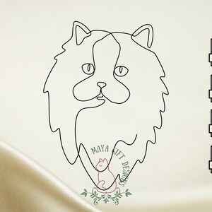 Himalayan Line Art Svg, Digital File, Cat Drawing Svg, Cat Lover ...