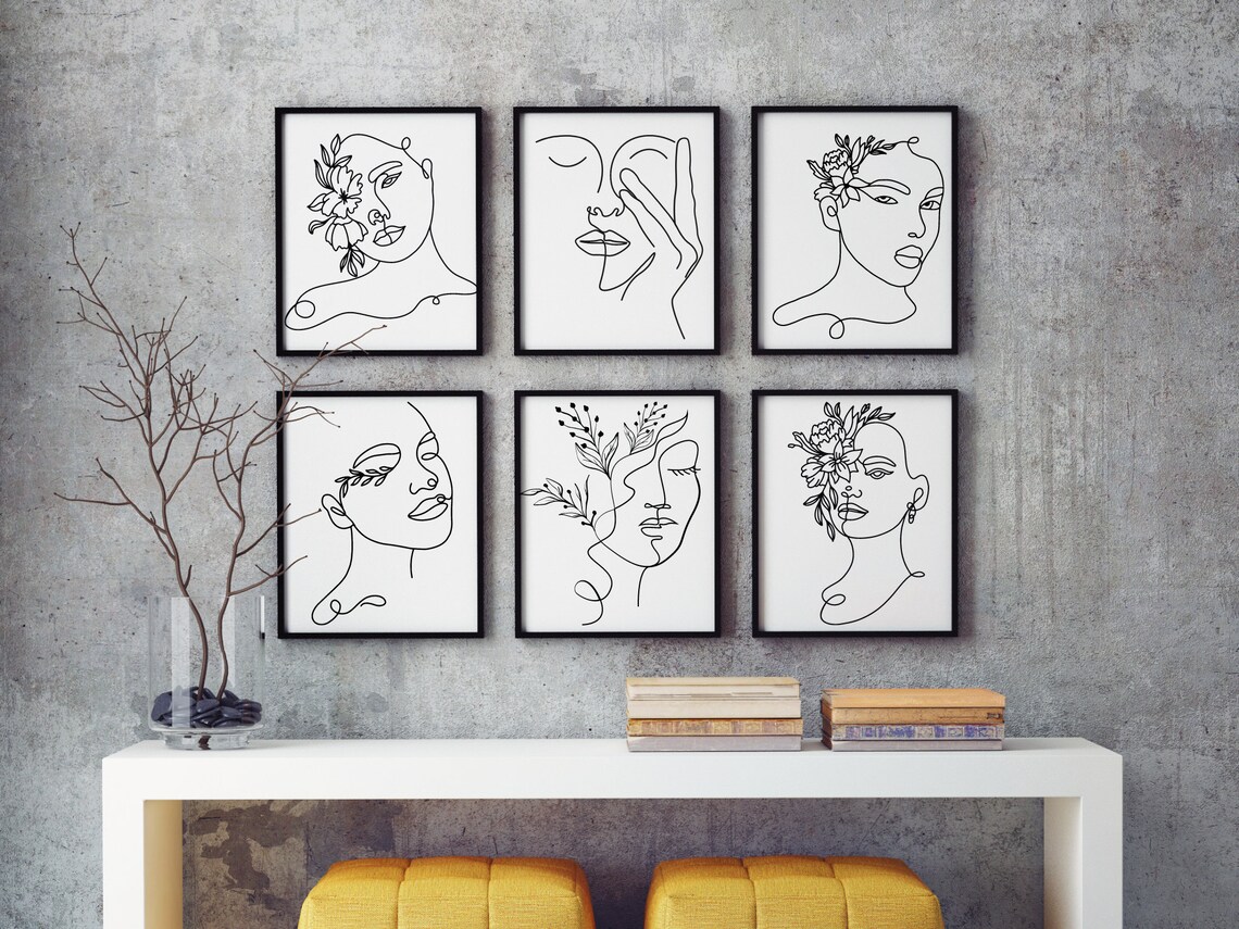 Woman Face Line Art Svg Digital File Woman Face Drawing Svg - Etsy