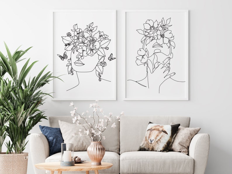 Woman Face Line Art Svg Digital File Woman Face Drawing Svg - Etsy