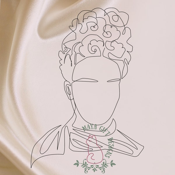 Frida Khalo Line Art Print - Etsy