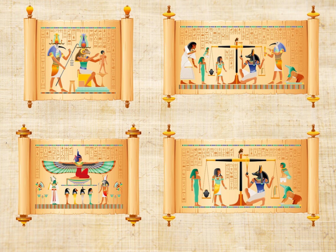 Ancient Egypt Papyrus Scroll Digital Bundle, Digital File, Papyrus ...